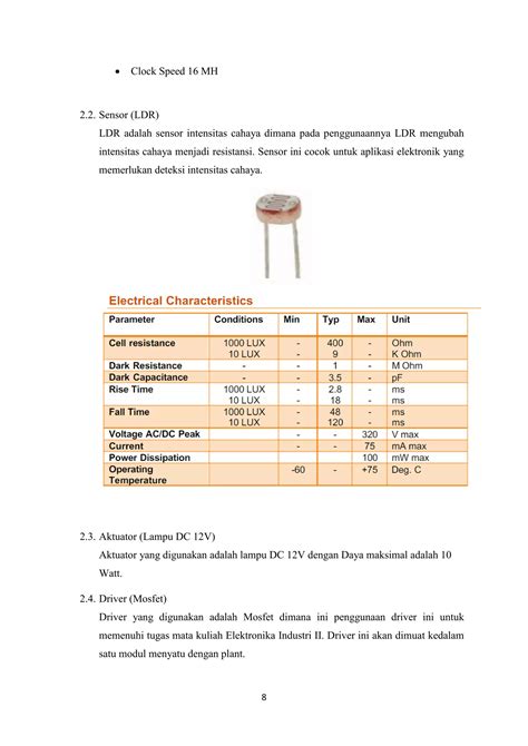 Sistem Kendali Pid Untuk Intensitas Cahaya Lampu Dc Berbasis Arduino Mosfet Sensor Cahaya