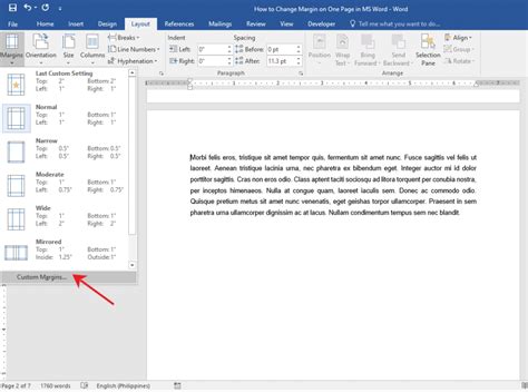 How To Change Margin On One Page In MS Word OfficeBeginner
