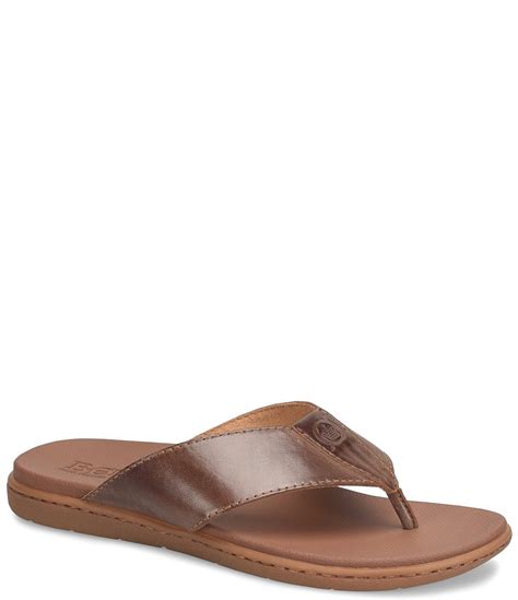 Born Mens Gavin Full Grain Leather Thong Sandals Dillards