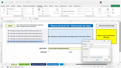 Información De Hojas Con Macros De Excel 40 Utilidades Ayuda Excel