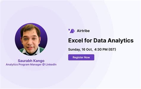 Excel For Data Analytics By Saurabh Kango Airtribe