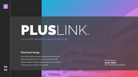 Pluslink Pitch Deck Google Slides Template Presentation Templates
