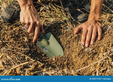 Soil Fertility Analysis Female Agronomist Taking Soil Samples Stock Photo Image Of