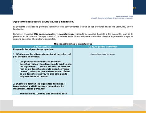 Xxx A1u7 Bd Lecture Notes U7 Bienes Y Derechos Reales Unidad 7 De