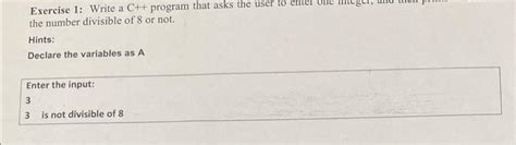 Solved Exercise 1 Write A C Program That Asks The User To