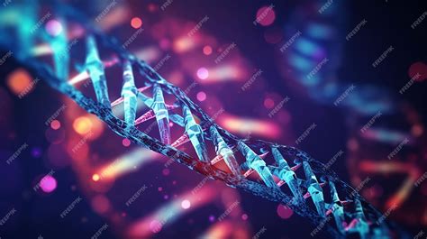 Premium Photo Dna Helix 3d Illustration Mutations Under Microscope