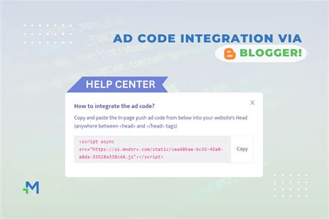 How To Integrate The Mondiad Ad Code Into Your Blogger Website