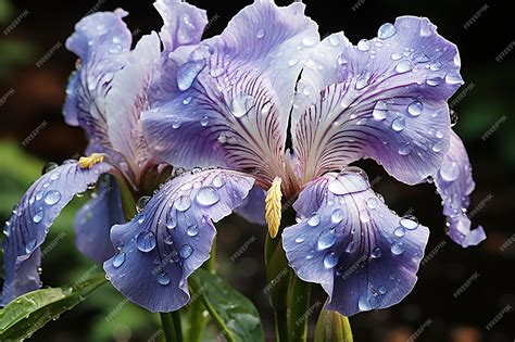 Premium Ai Image Closeup Beauty Of Dwarf Crested Iris