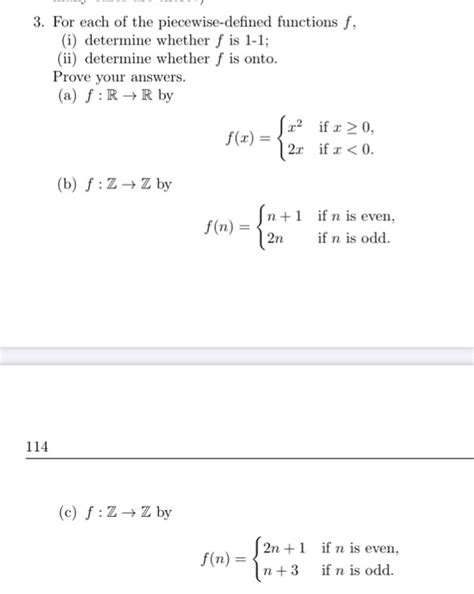 solved 3 for each of the piecewise defined functions f i