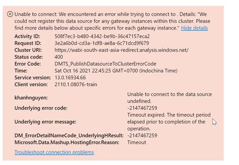 Solved Need Help About Schedule Refresh Data Gateway Erro