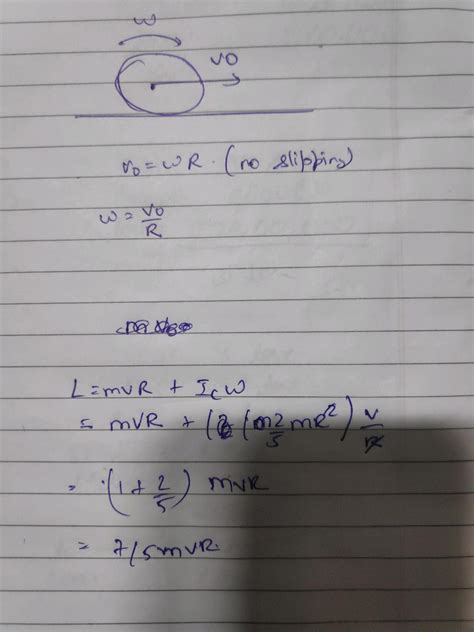 A Solid Sphere Of Mass M And Radius R Rolls Without Slipping On A Rough Horizontal Surface With