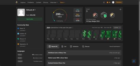 Nitheesh M On Linkedin Leetcode Coding Continuouslearning