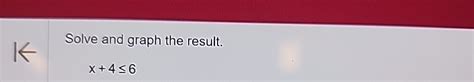 Solved Solve And Graph The Result X 46 Chegg Com