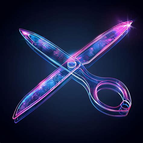 Premium Photo Photo Translucent Glossy Glowing Marble Scissors Icon