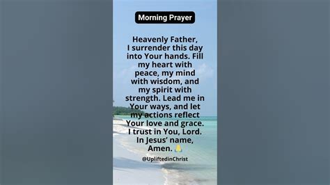 Transform Your Day With This Powerful Prayer 🙏 Morningprayer Youtube
