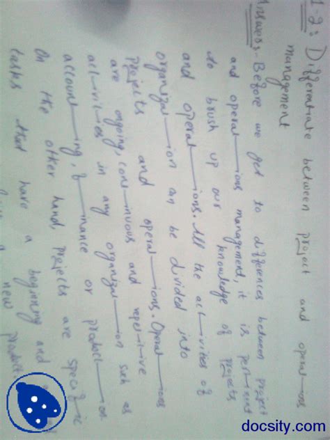 Project And Operation Management Engineering Project Management