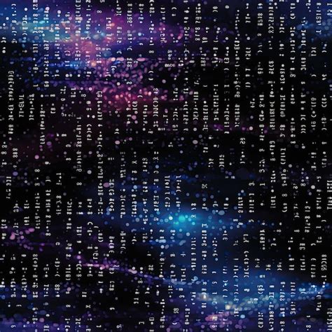 Premium Ai Image Binary Code Galaxy