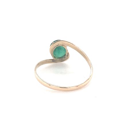 Oval Cut Emerald Yellow Gold Solitaire Ring For Sale At 1stdibs