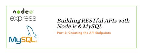 Building Restful Apis With Nodejs And Mysql — Part 2 By Isaac Coffie Medium