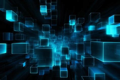 Technology Geometric Background And Copy Space Premium Ai Generated Image