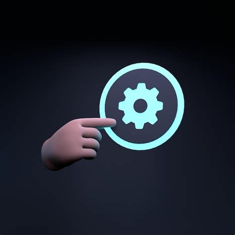 Premium Photo Gear Icon 3d Render Illustration