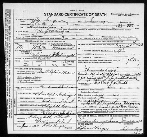 John Joseph Hedinger 1893 1923 Mémorial Find A Grave