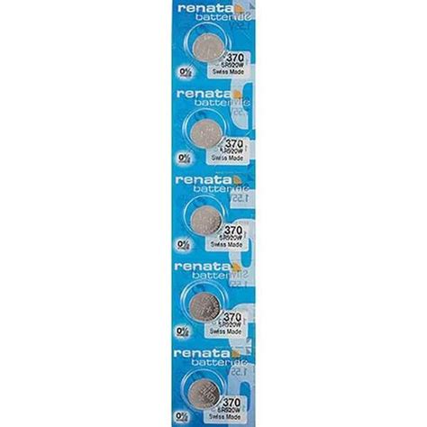 5 X Renata 370 Watch Batteries 0 Mercury Equivalent Sr920w Battery Ebay