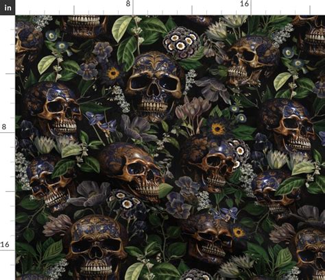 Antique Girly Gothic Goth Nightfall A Fabric Spoonflower