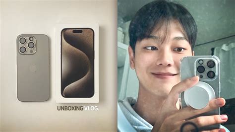 아이폰15프로 언박싱 대학생 브이로그 까g 🏻😎 내추럴 티타늄 실물 미국직구 카메라 무음 케이스 추천 맥세이프 그립톡 셀카봉 Youtube