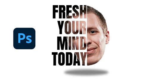 adobe photoshop text clipping mask man face youtube