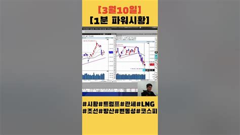 3월10일1분파워시황 어렵게 반등한 미국 증시 국내장 대응은 이렇게이번주 주요 일정 체크and 시장 영향 점검시황관세트럼프파월특징주나스닥반등코스닥