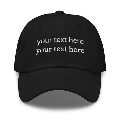 Custom Embroidered Dad Hat Personalized Text Multiple Colors Etsy