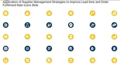 Application Supplier Management Strategies Improve Lead Time Order