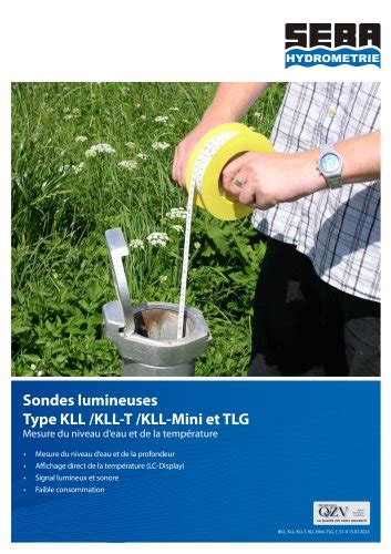 Kll Kll T Kll Mini Tlg Seba Hydrometrie Gmbh And Co Kg Catalogue Pdf Documentation