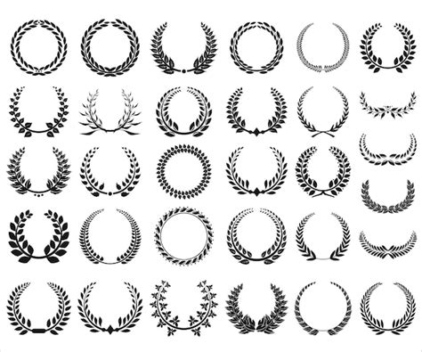 Premium Vector Laurel Wreath Icons Set