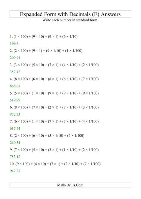 Writing Expanded Numbers In Standard Form 3 Digits Before Decimal 2 After E