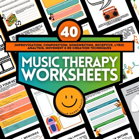 Music Therapy Worksheets For Therapists Session Ideas Techniques