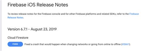 Is The Latest Release Version Wrong · Issue 3827 · Firebasefirebase Ios Sdk · Github