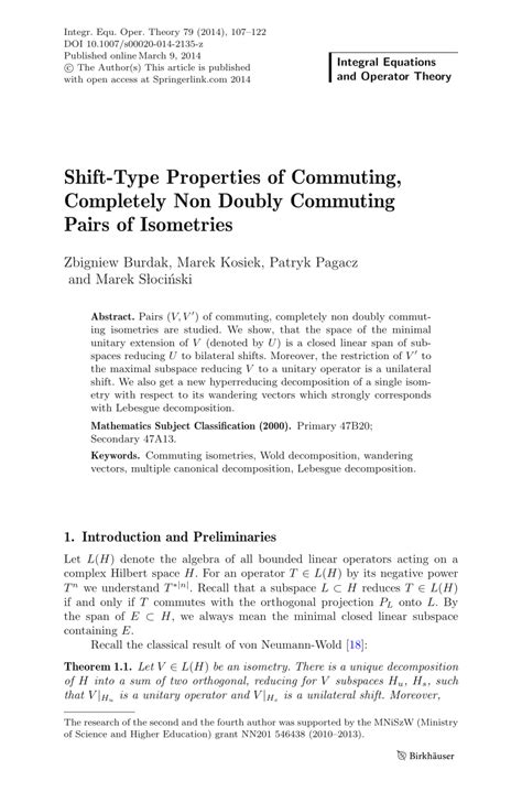 Pdf Shift Type Properties Of Commuting Completely Non Doubly Commuting Pairs Of Isometries