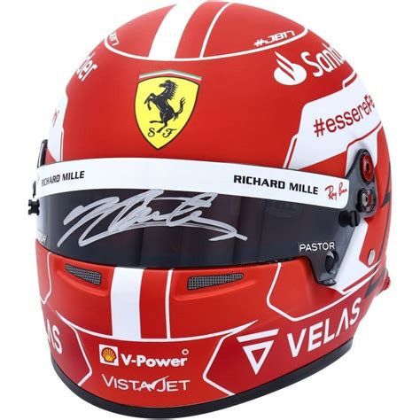 Charles Leclerc Scuderia Ferrari Autographed Mini Helmet 12 Scale