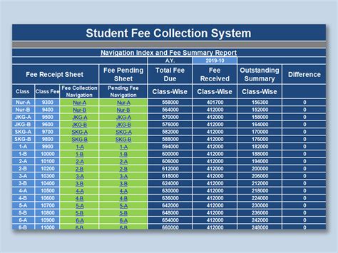 EXCEL Of Babe Fee Collection System Xlsx WPS Free Templates