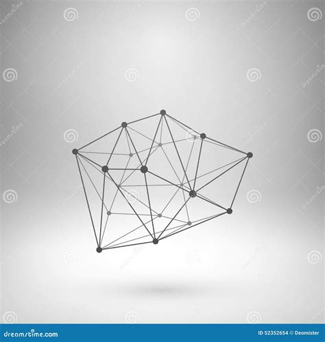 Wireframe Mesh Polygonal Abstract Form Stock Vector Illustration Of Design Round 52352654