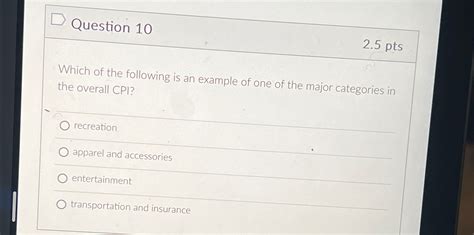 Solved Question 102 5ptswhich Of The Following Is An Example