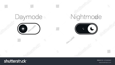 Daymode Nightmode Switch Mobile App Interface Stock Vector Royalty Free 2155940465 Shutterstock