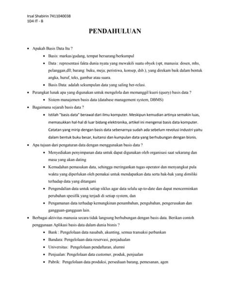 Pengenalan Sistem Basis Data Pdf