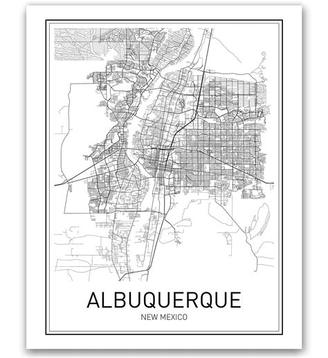 Buy Albuquerque Minimalist City Map Poster At Ubuy Philippines