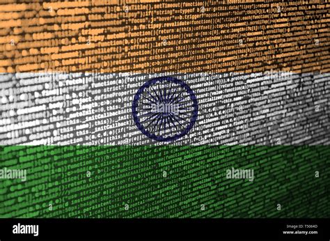 India Flag Is Depicted On The Screen With The Program Code The Concept