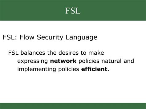 Ppt Fsl A Flow Based Security Language Powerpoint Presentation Free Download Id 3343885