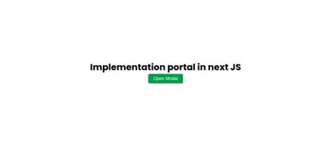 How To Create A React Portal In Next Js