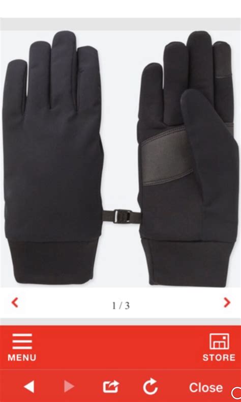 Uniqlo Heattech Windproof Thermal Function Gloves Touchscreen Women